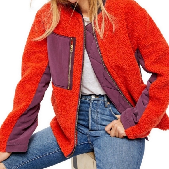 Free People | Jackets & Coats | Nwt Free People Rivington Sherpa Bomber ...